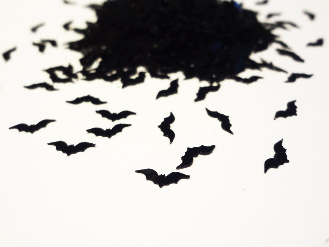 Black Bat Glitter Spooky Sequin Confetti 8mm X 3mm - Etsy Canada