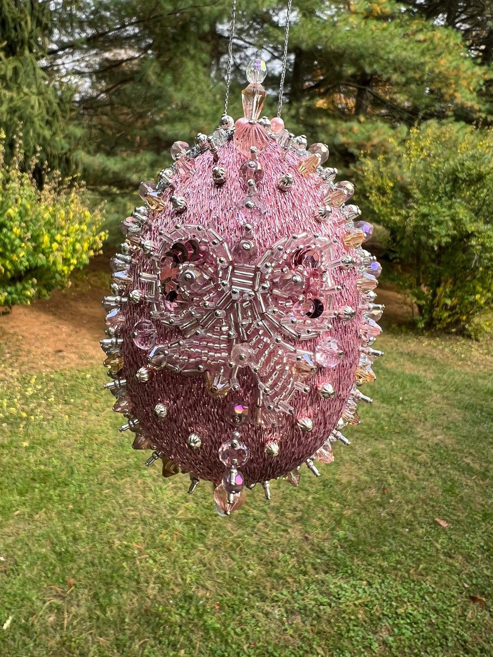 Extra Large Push Pin Christmas Handmade Vintage Ornament Rhinestone ...