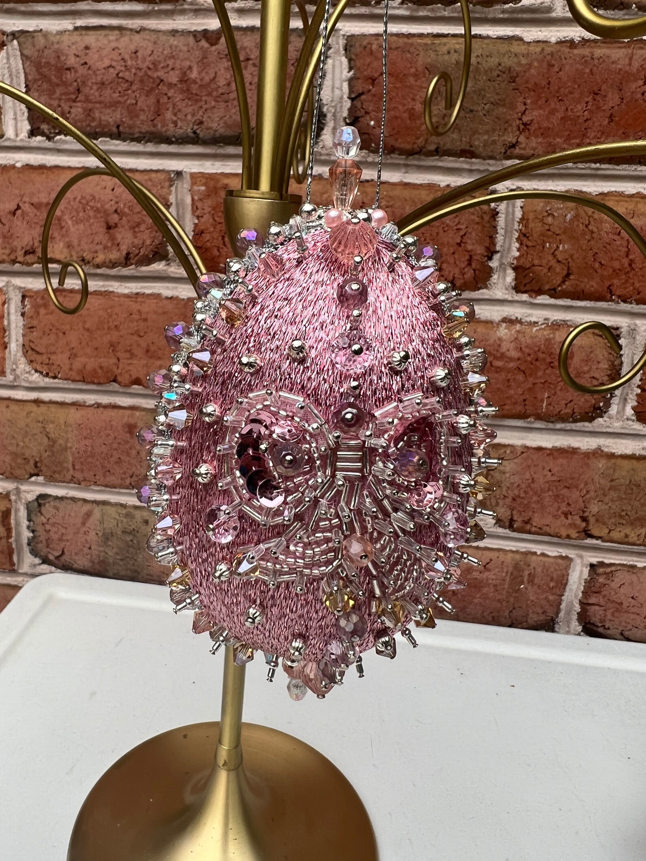 Extra Large Push Pin Christmas Handmade Vintage Ornament Rhinestone ...