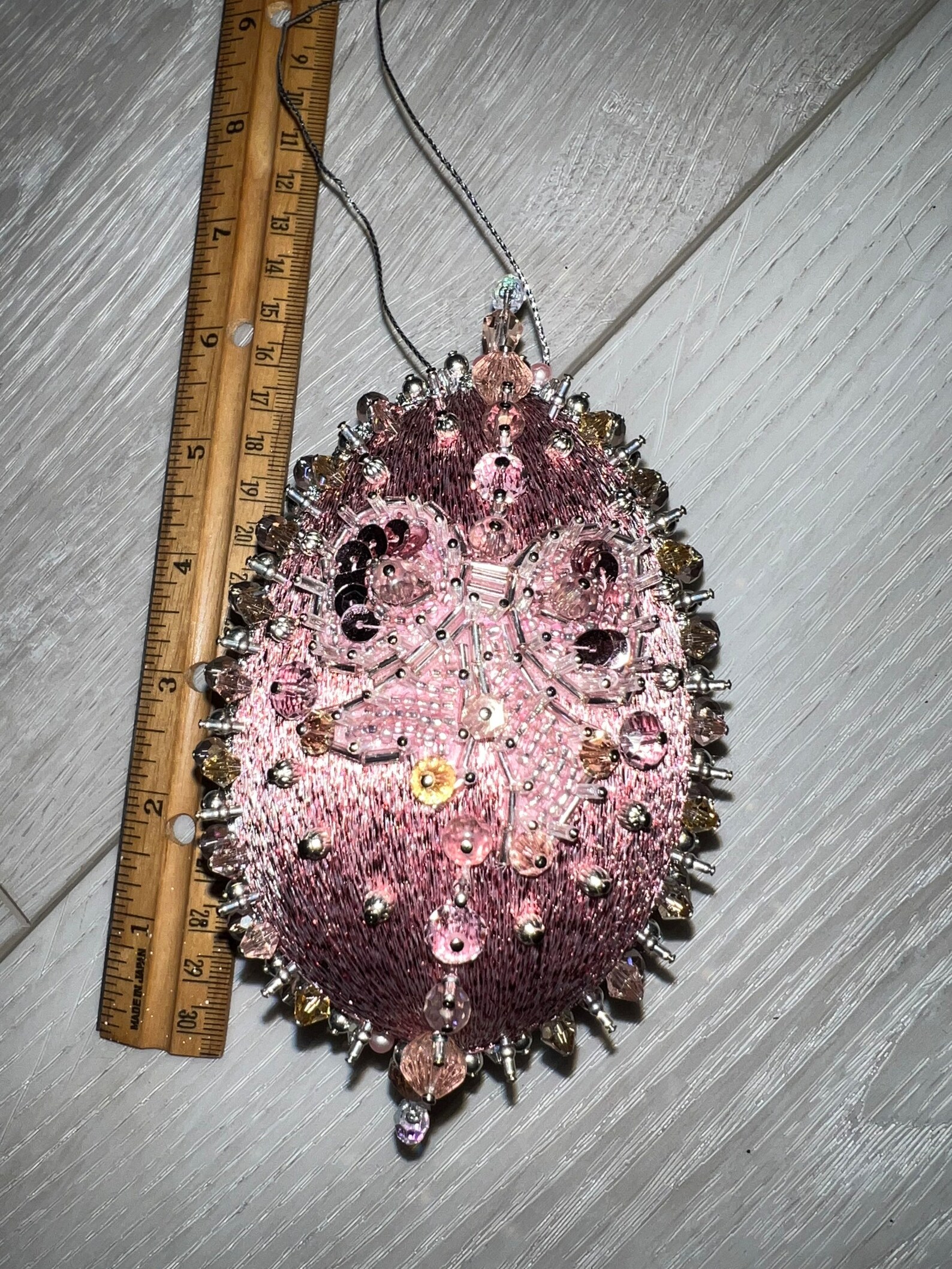 Extra Large Push Pin Christmas Handmade Vintage Ornament Rhinestone ...