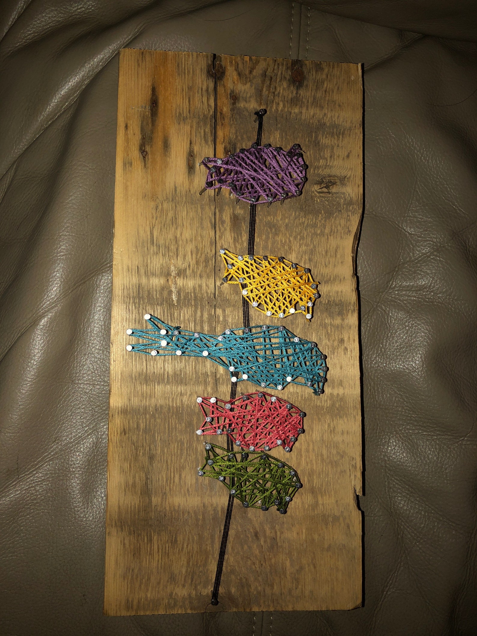 Birds on a Wire String Art 5 Birds on Barn Wood - Etsy