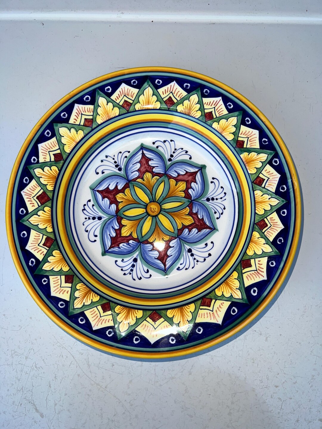 Deruta Gialletti Giulio Dec. A Mano Italian 9.5" Plate Hand Painted ...