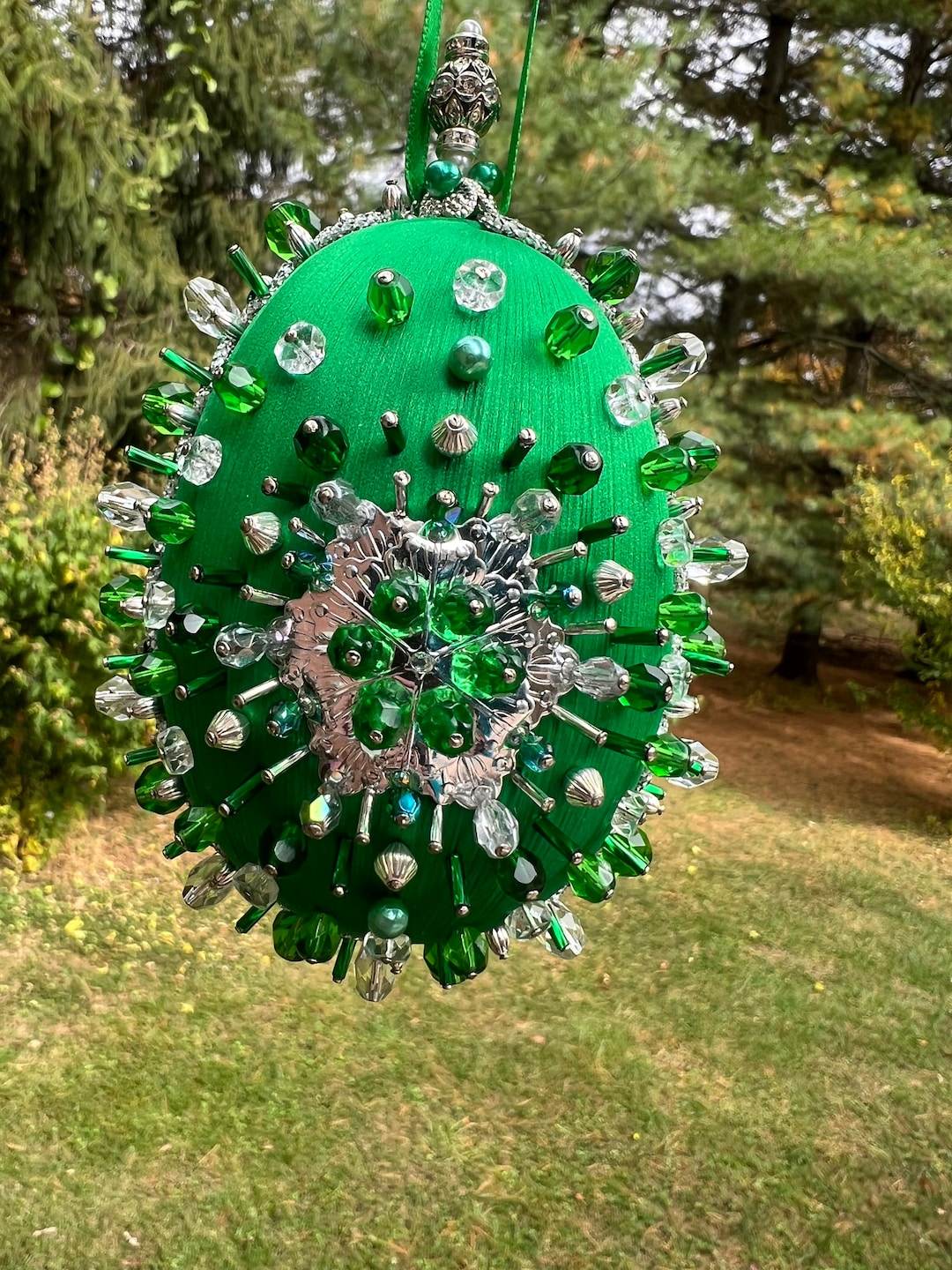 Extra Large Push Pin Christmas Handmade Ornament Victorian Hat Pin ...