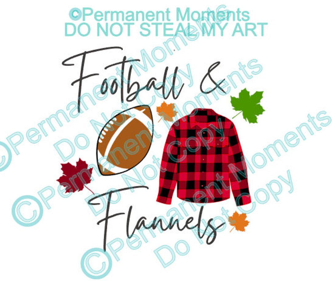 SVG PNG Fall Football & Flannels Instant Download Layered - Etsy