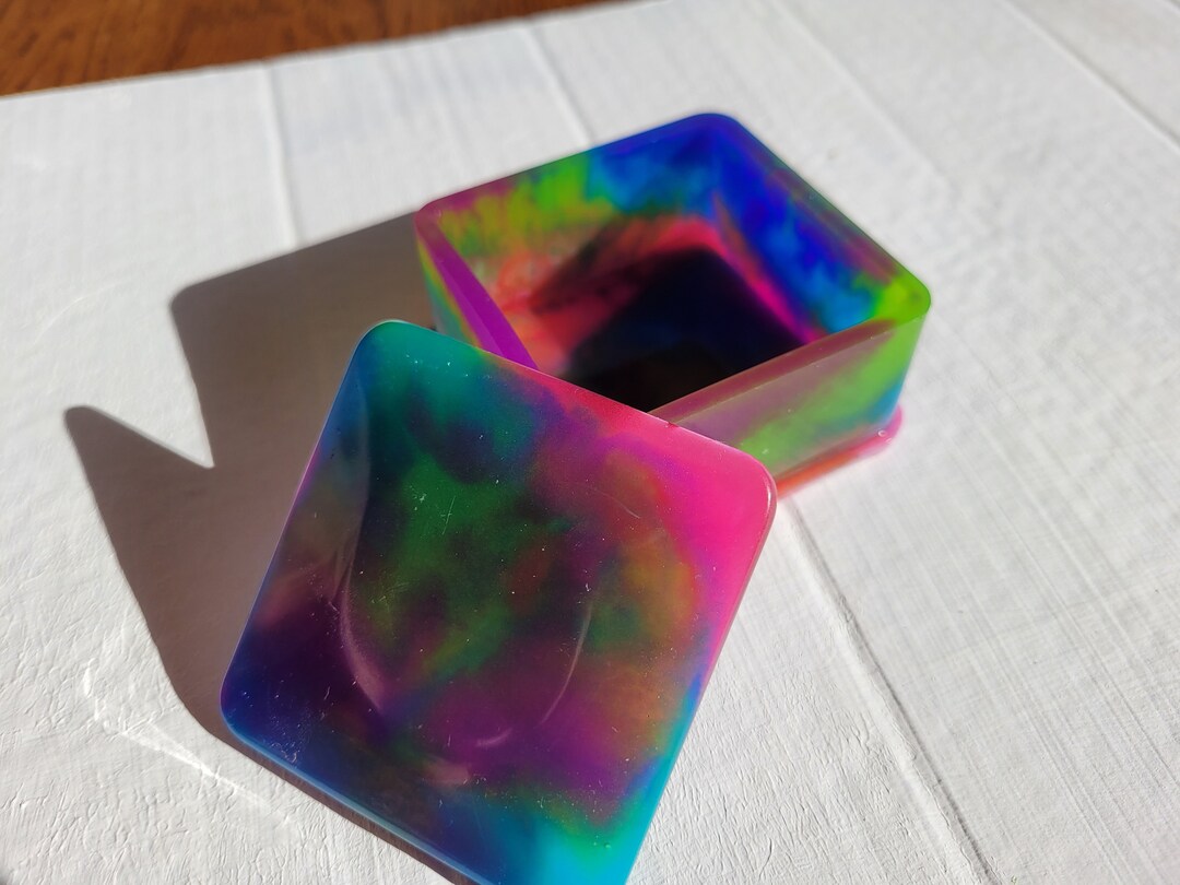 Dark Rainbow Glow Trinket Box - Etsy