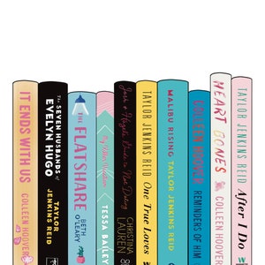 Custom Book Spine Art Booktok Book Poster DIGITAL DOWNLOAD Book Stack ...