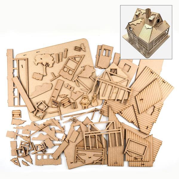 Large Cabin MDF Model Kit DIY - Etsy UK
