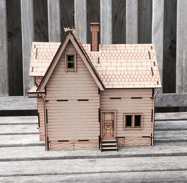 UP House Detailed MDF Model Kit Diy - Etsy