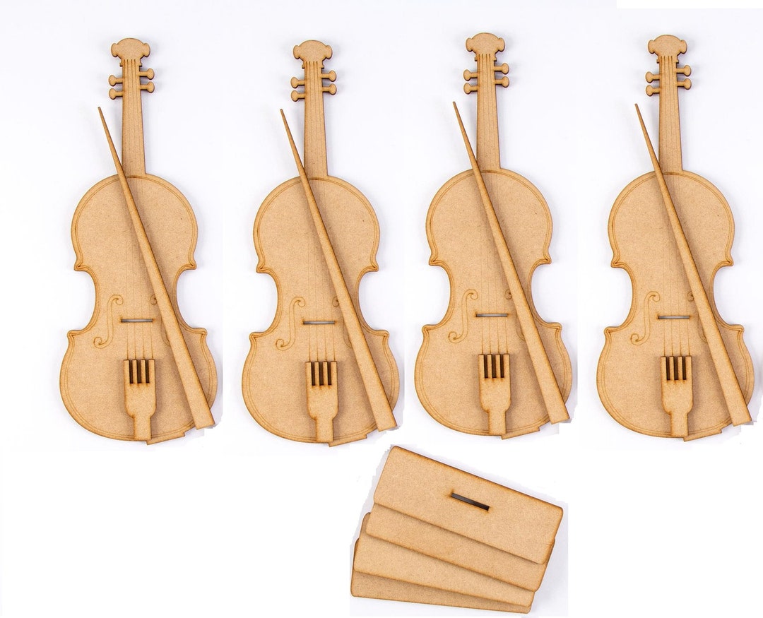 Violins X4 - Standing 30cm Tall + Separates - Etsy