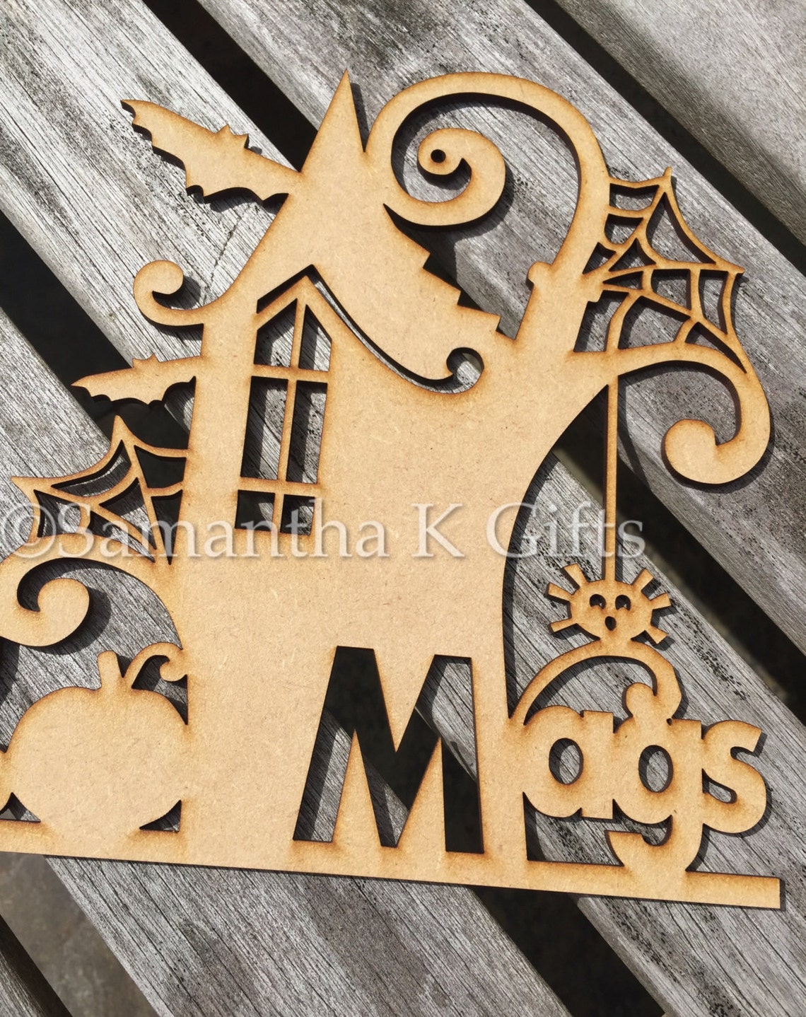 Personalised or Generic Haunted House Halloween Decoration | Etsy