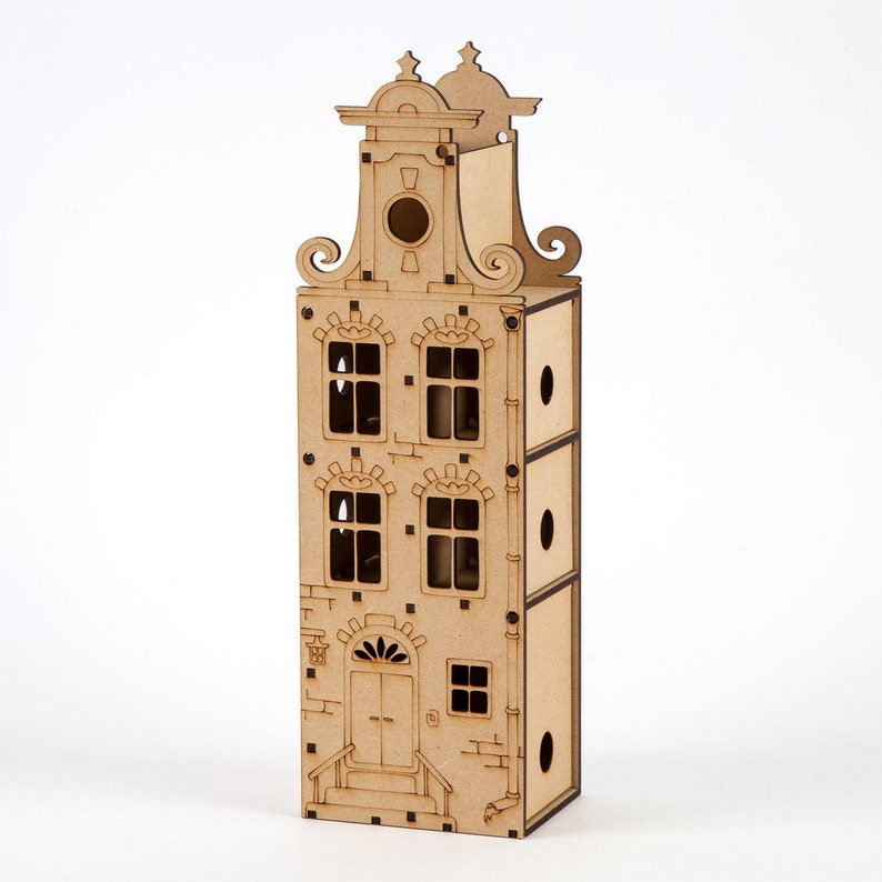 MDF Advent Houses - Model Houses - DIY - 25 Compartments - Set or ...