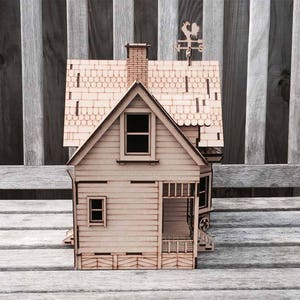 Ready Built House Detailed in MDF Unpainted - Etsy