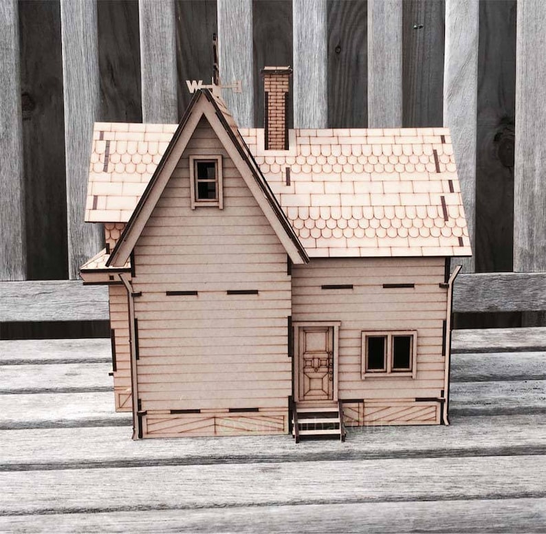 Ready Built House Detailed in MDF Unpainted - Etsy