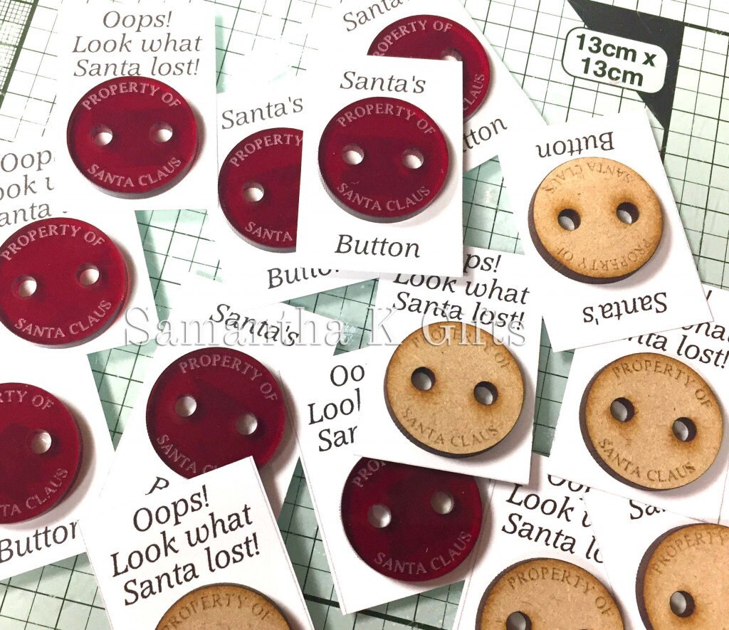 Santa's Lost Button! Great Stocking Filler - Etsy