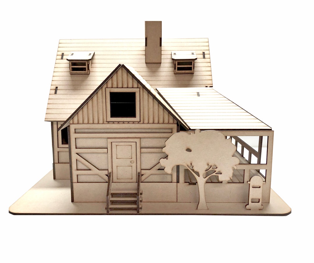 Large Cabin MDF Model Kit DIY - Etsy
