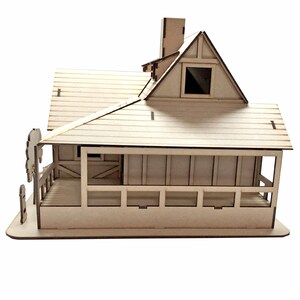 Large Cabin MDF Model Kit DIY - Etsy