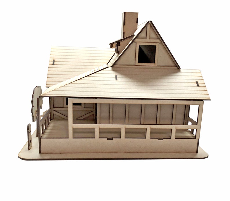 Large Cabin MDF model Kit DIY | Etsy