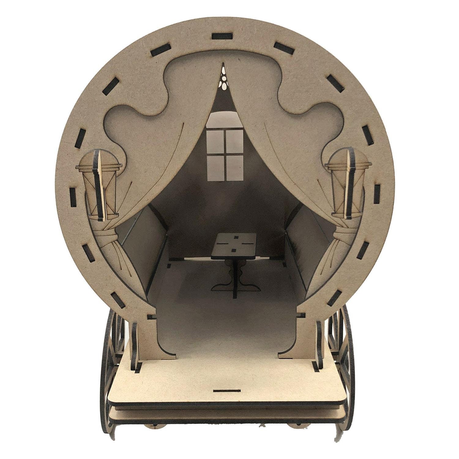 3D DIY Model Kit Large Gypsy Wagon Scale Approx 1:12 - Etsy