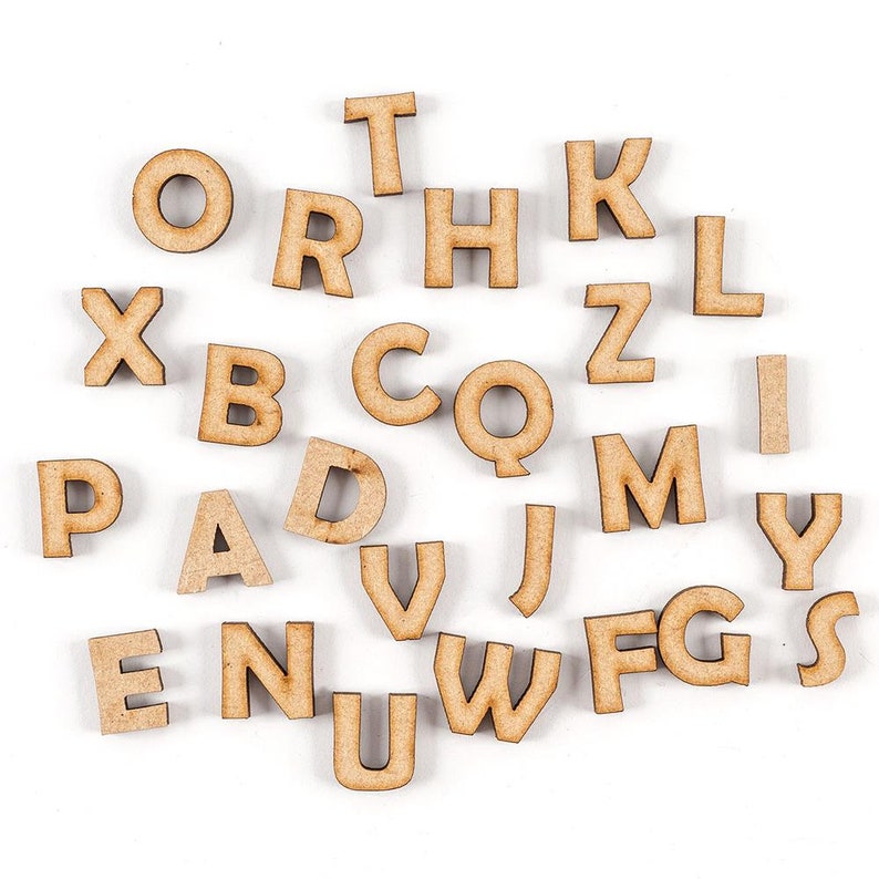 2 cm MDF Alphabet set 5 Alphabets 130 letters | Etsy