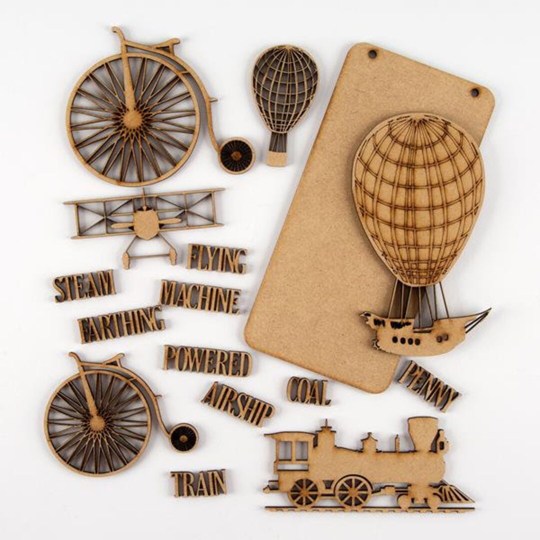 Vintage Steampunk Vehicles - MDF Set - Etsy