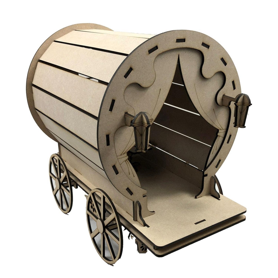 3D DIY Model Kit Large Gypsy Wagon - Scale Approx 1:12 (caravan) - Etsy
