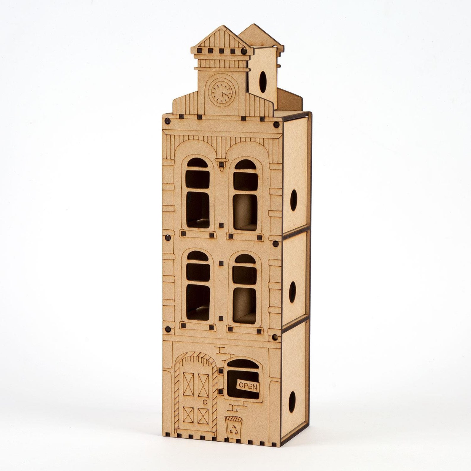 MDF Advent Houses - Model Houses - DIY - 25 Compartments - Set or ...