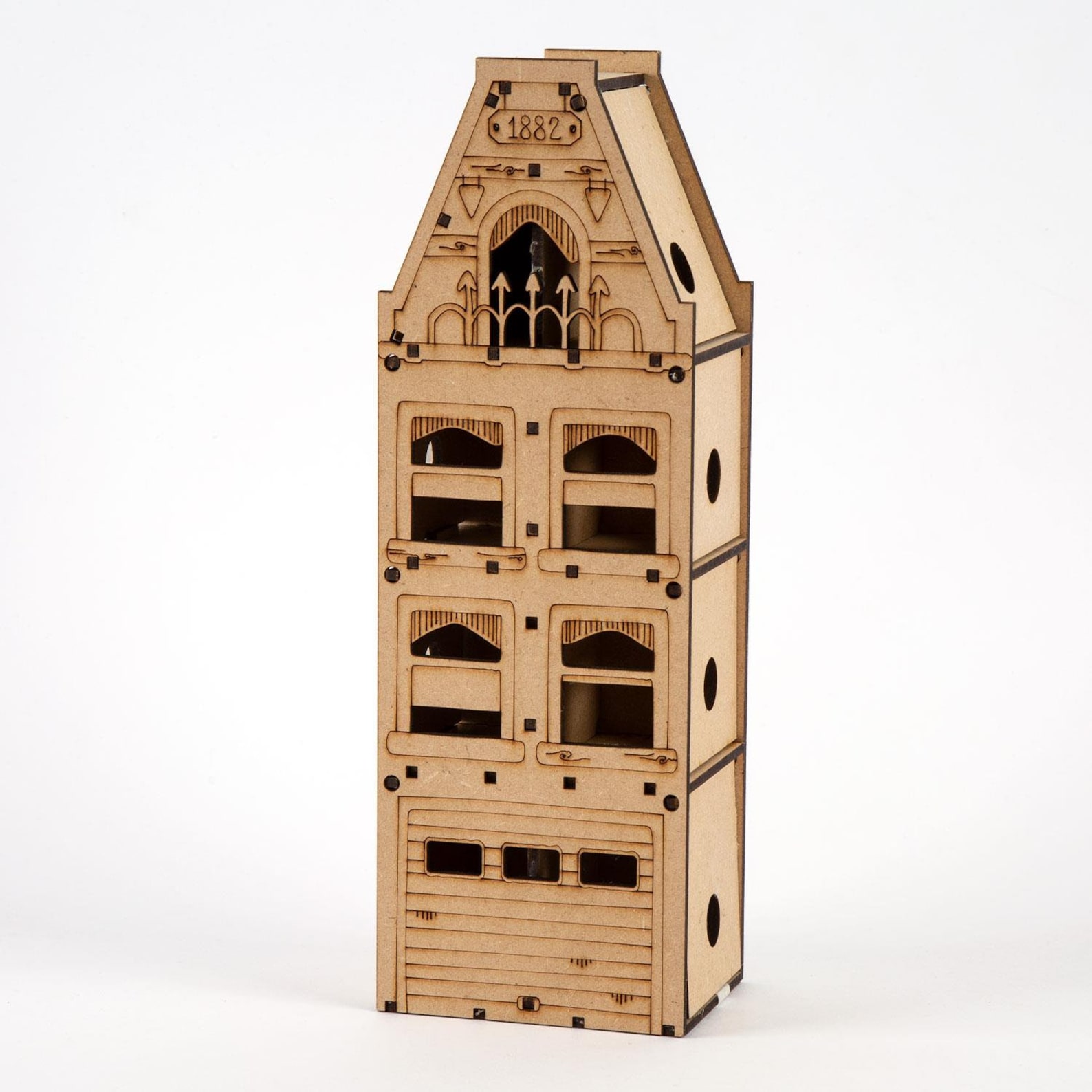 MDF Advent Houses - Model Houses - DIY - 25 Compartments - Set or ...
