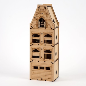 MDF Advent Houses - Model Houses - DIY - 25 Compartments - Set or ...