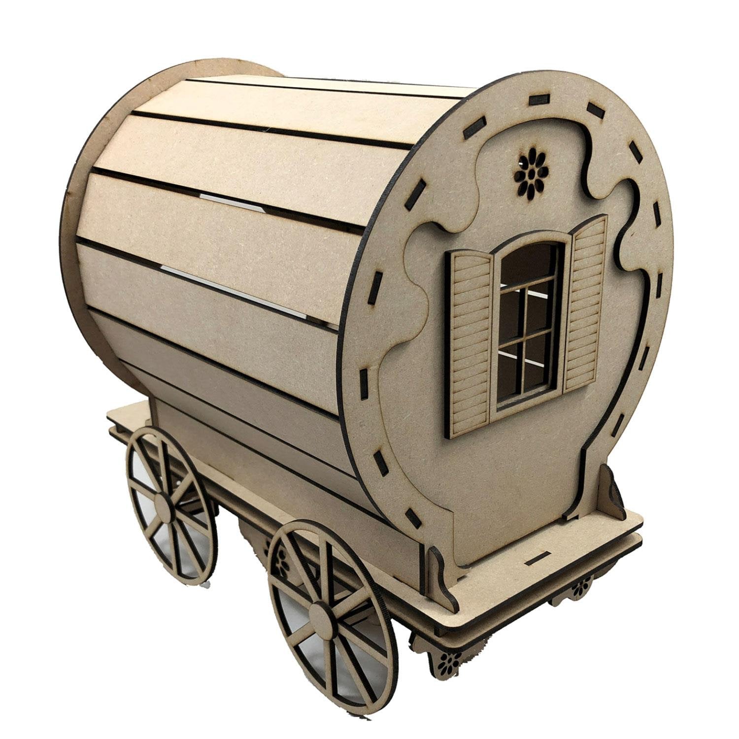 3D DIY Model Kit Large Gypsy Wagon Scale Approx 1:12 - Etsy