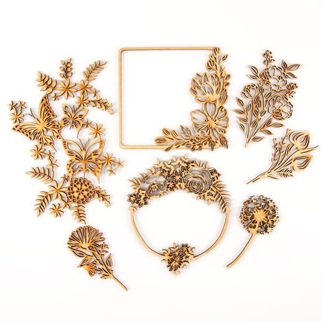 Pretty Frames and Flowers Set - Etsy