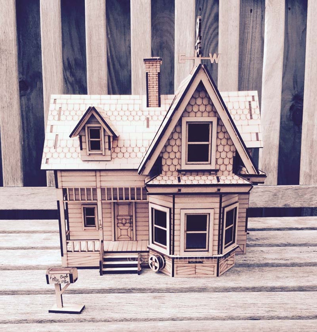 UP House Detailed MDF Model Kit - Diy - Etsy