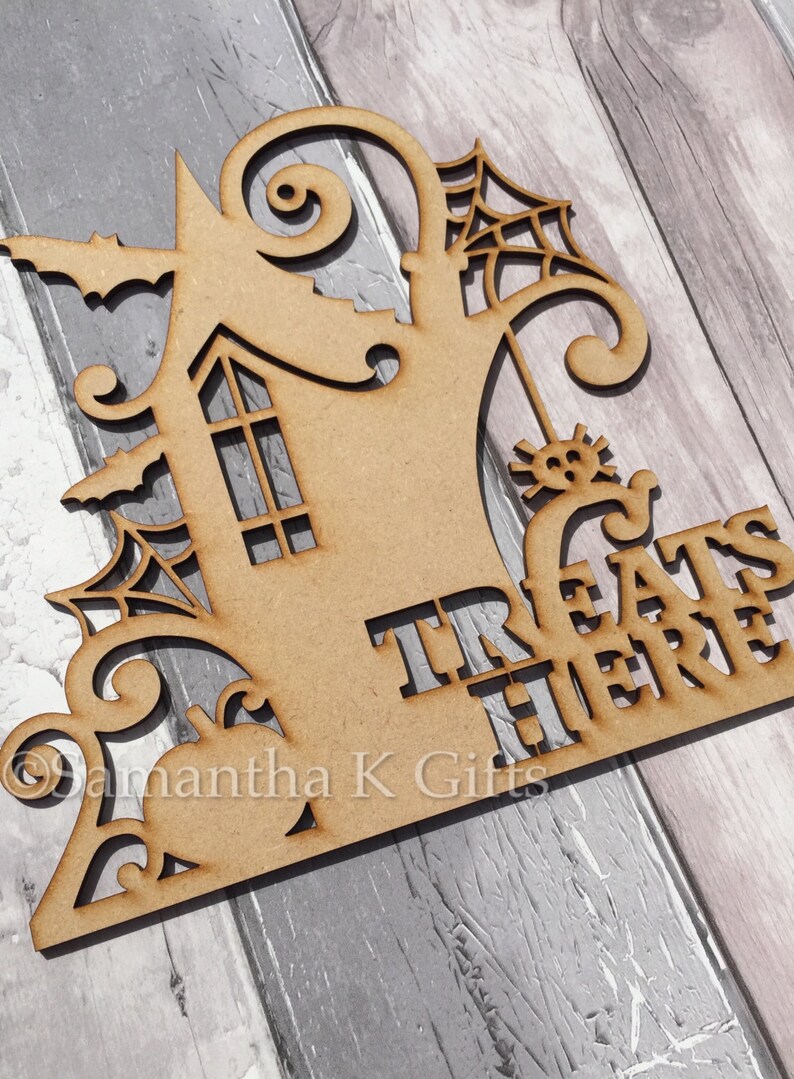 Personalised or Generic Haunted House Halloween Decoration | Etsy