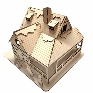 Large Cabin MDF Model Kit DIY - Etsy