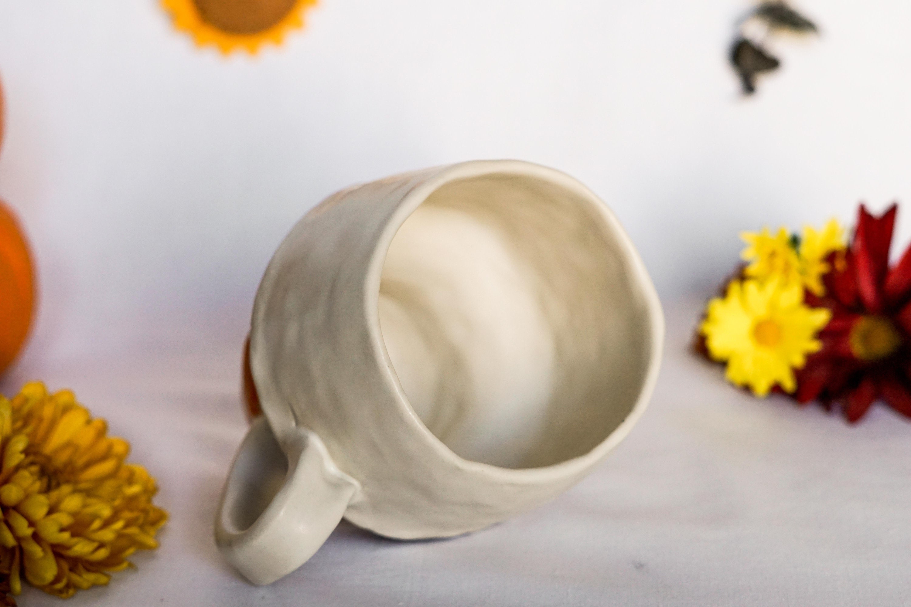 Ceramic Hand Pinched and Carved Fall Quote Mug - Etsy