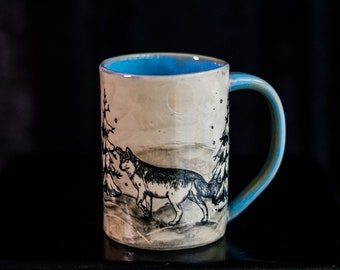 Ceramic Wolf Pottery - Etsy