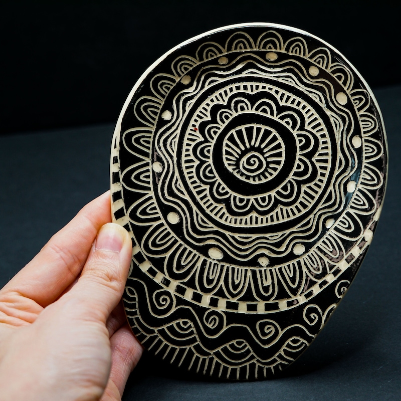 Sgraffito Carved - Etsy