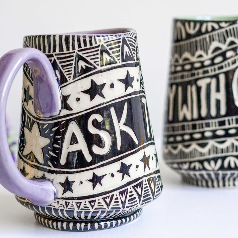 Sgraffito Mug - Etsy