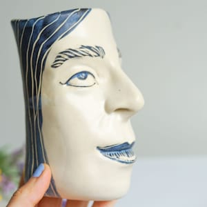 Handmade Ceramic Head Face Planter Pottery Plant Portrait Sculpture - Etsy