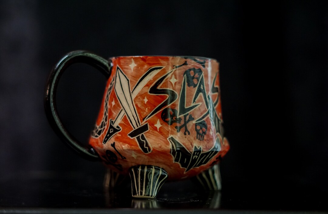 Ceramic Cauldron Mug Handmade Feminist Halloween Slash the Patriarchy ...