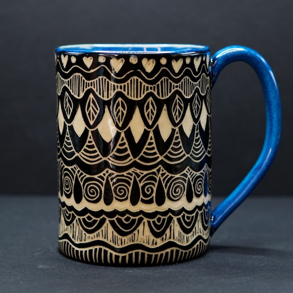 Sgraffito Mug - Etsy