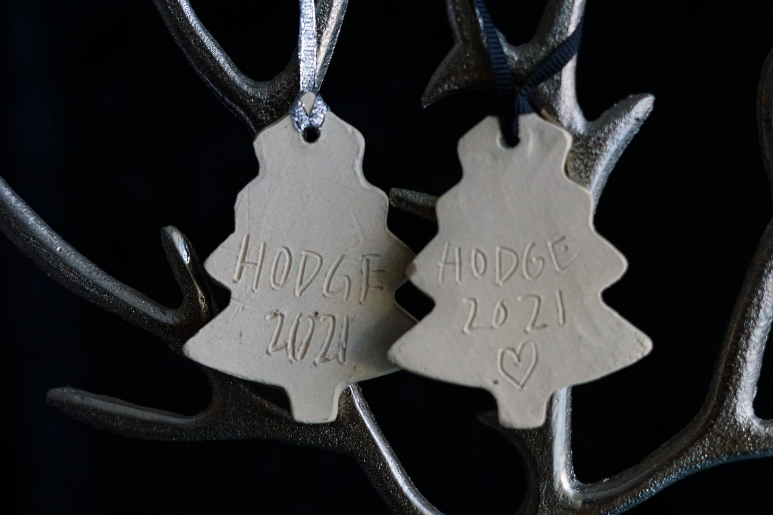 Handmade Christmas Tree Sgraffito Joy Ceramic Ornament Christmas ...