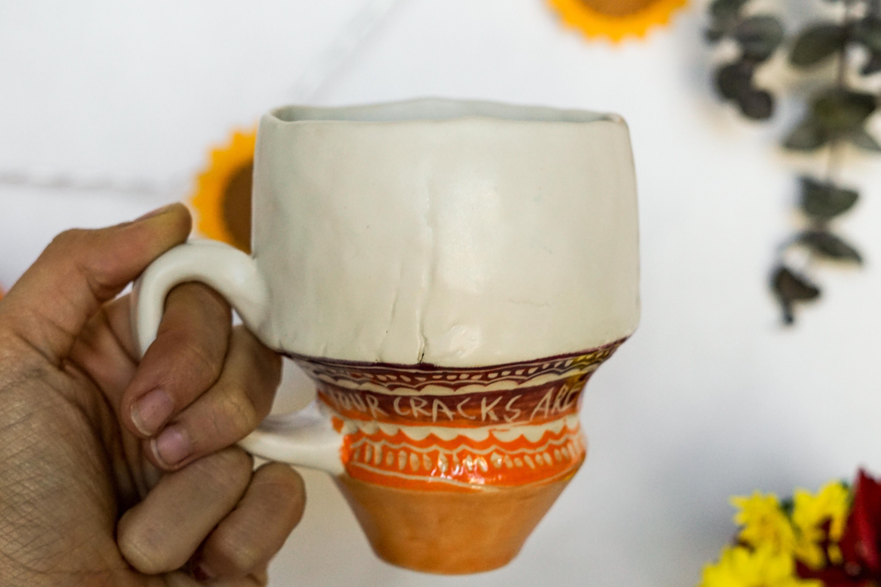 Ceramic Hand Pinched and Carved Fall Quote Mug - Etsy