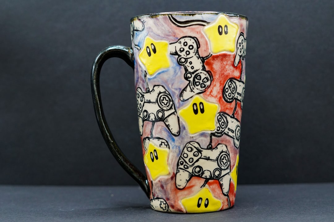 Ceramic Pottery Gamer Video Game Controllers Nostalgic 90s Sgraffito ...