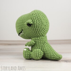 PATTERN: Troy the T-rex Amigurumi, Crocheted Dinosaur Pattern ...