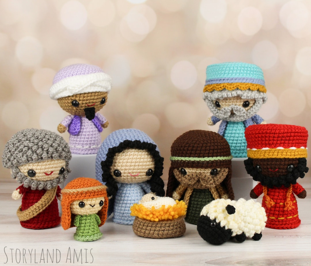 PDF Complete 9 Piece Set Amigurumi Nativity Manger Scene Crochet ...
