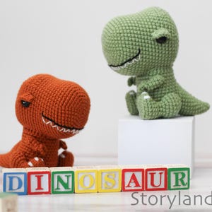 PATTERN: Troy the T-rex Amigurumi, Crocheted Dinosaur Pattern ...