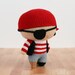 PATTERN: Cuddle-sized Pete the Pirate Amigurumi, Crocheted Sailor ...