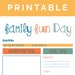 Family Fun Day Itinerary - Printable PDF - Etsy
