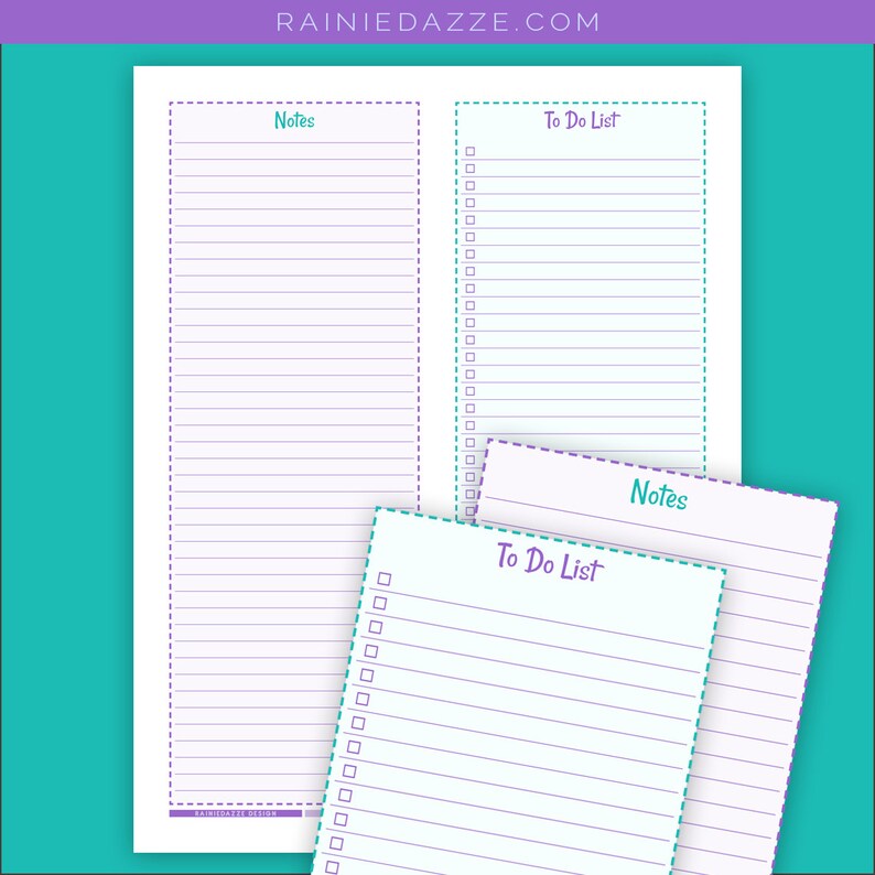 Notes and to Do Lists - Printable PDF - Etsy