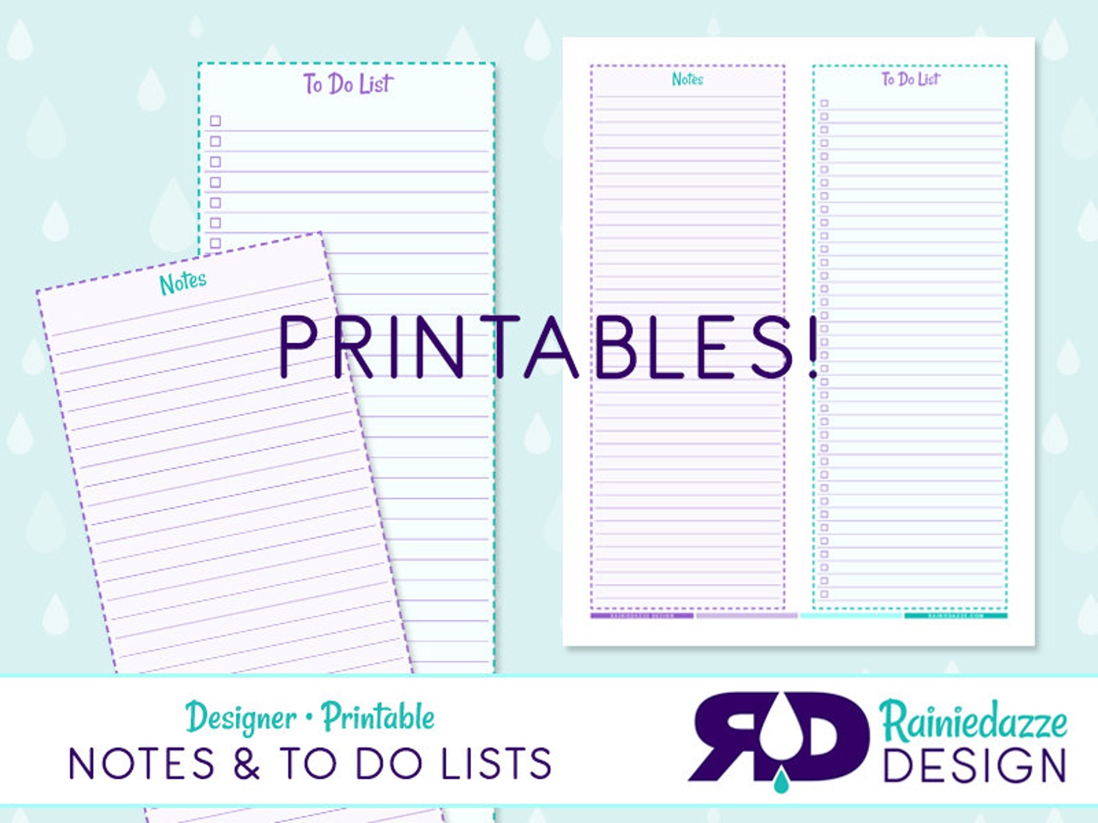 Notes and to Do Lists - Printable PDF - Etsy
